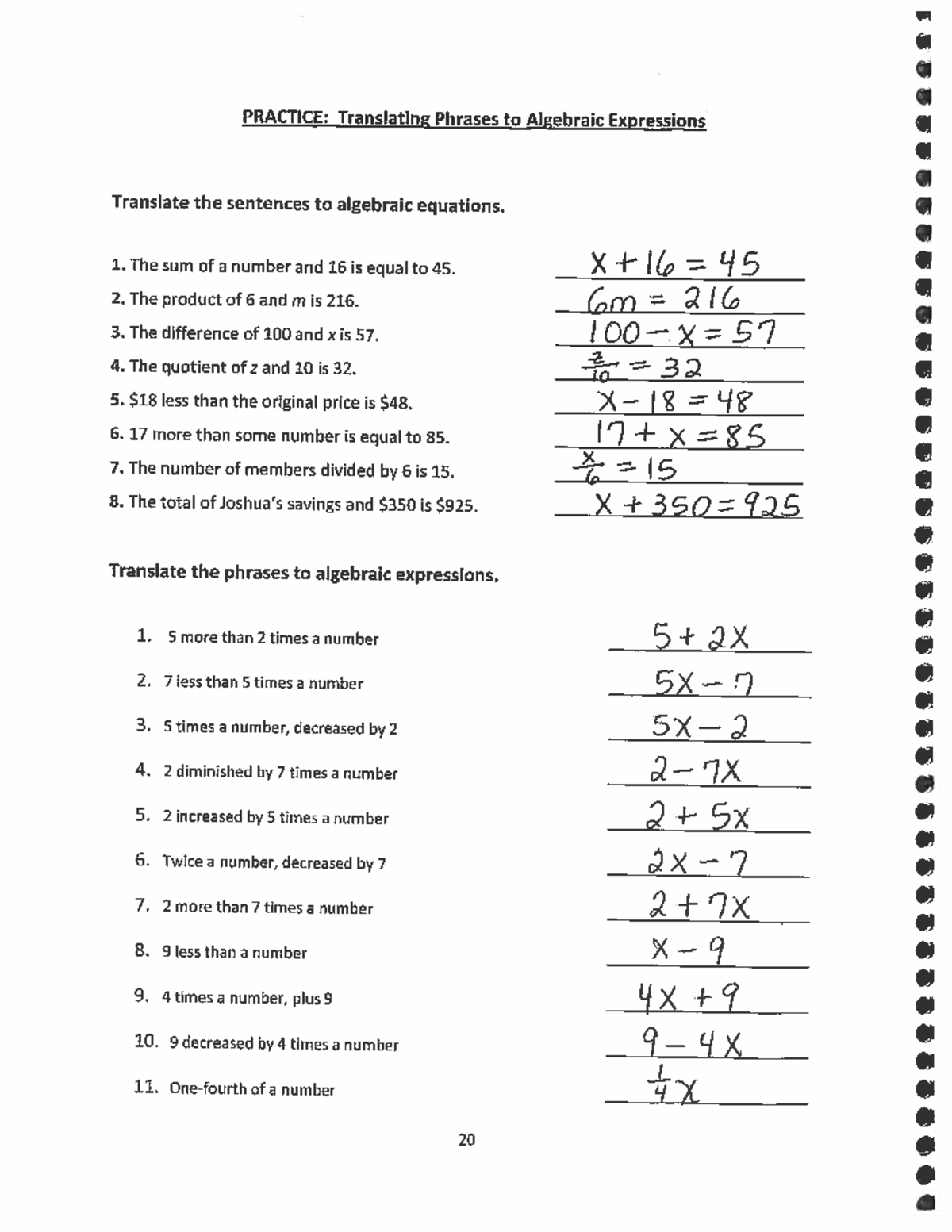 HW Key - Pages 20-21 - jsnanals - BSE Science - Studocu