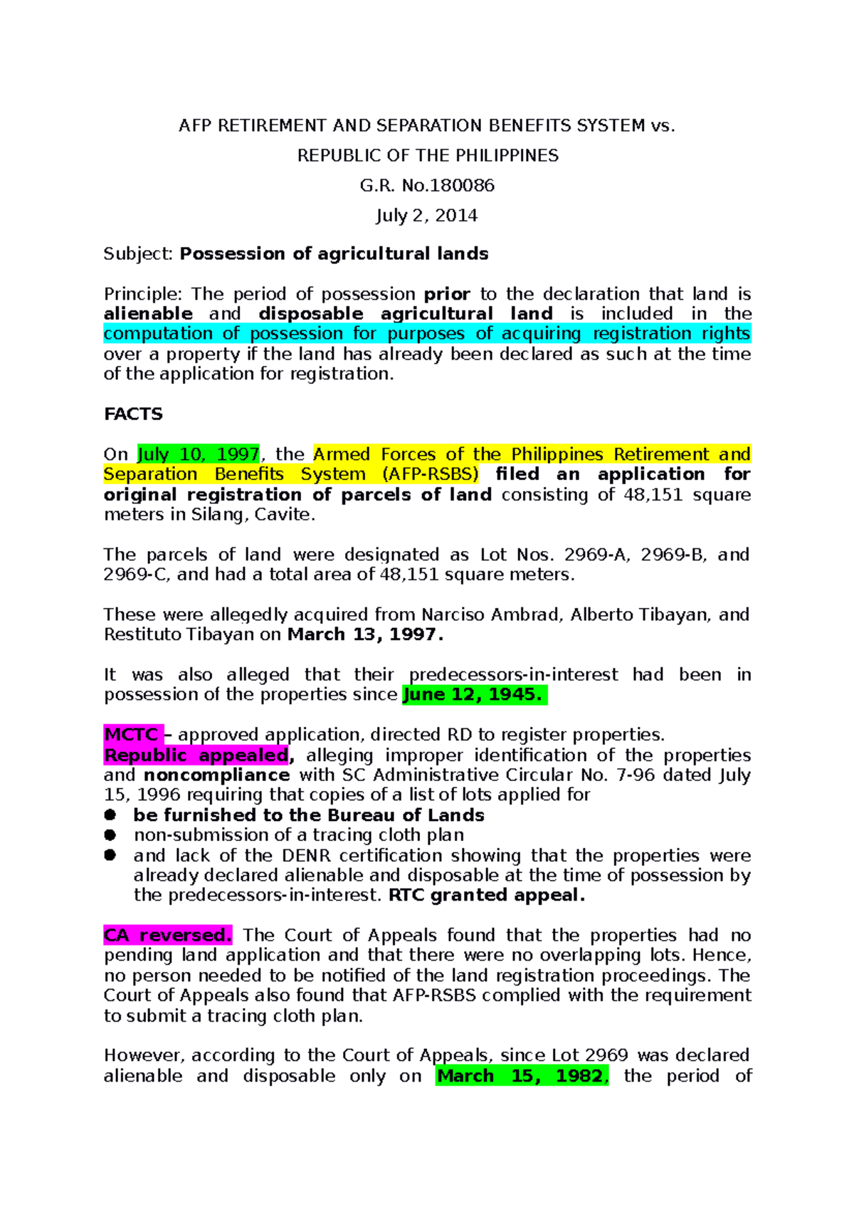 Dinorog AFP vs+Republic - AFP RETIREMENT AND SEPARATION BENEFITS SYSTEM ...