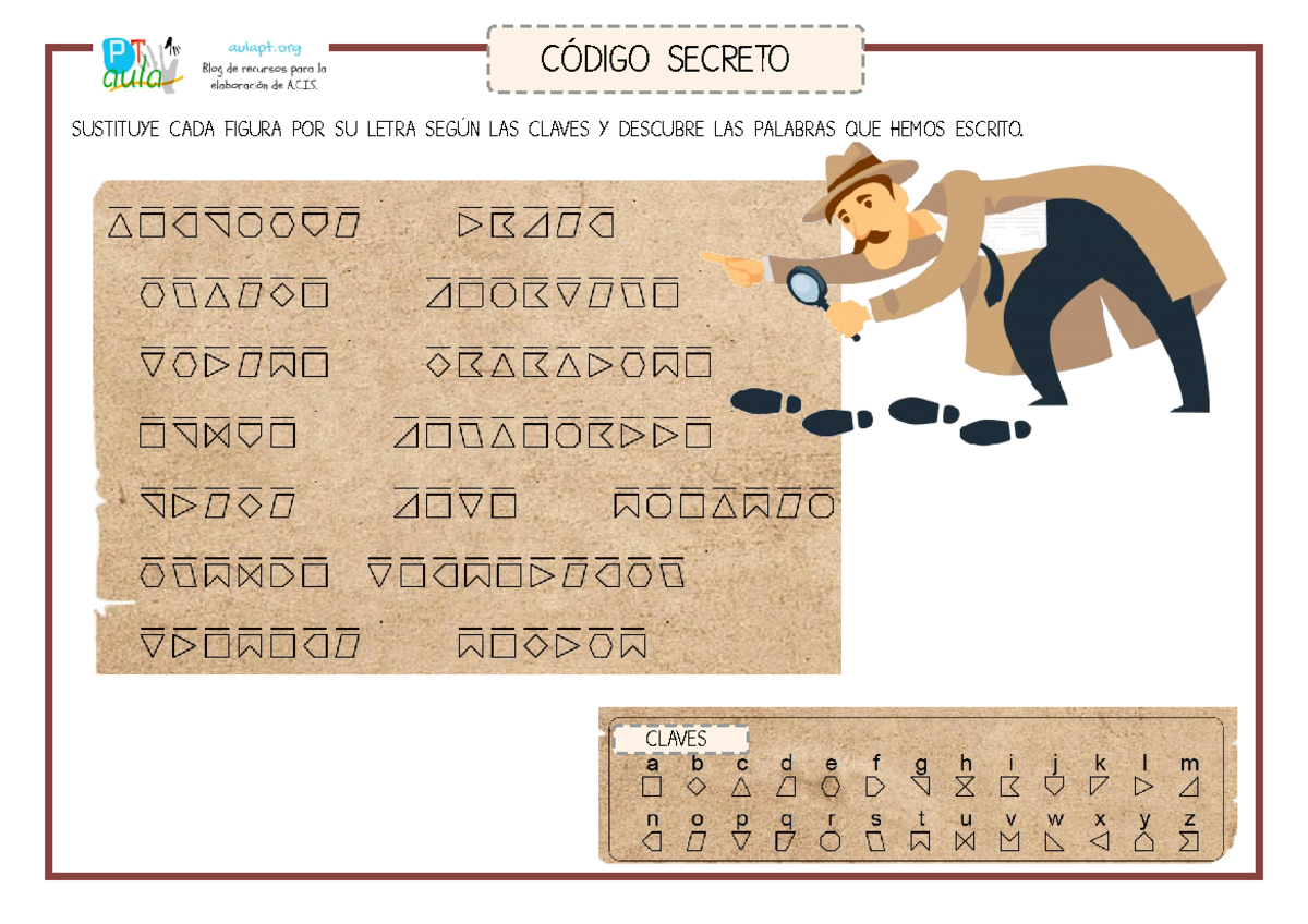 Codigo- Secreto - Pedagogia - CÓDIGO SECRETO SUSTITUYE CADA FIGURA POR ...