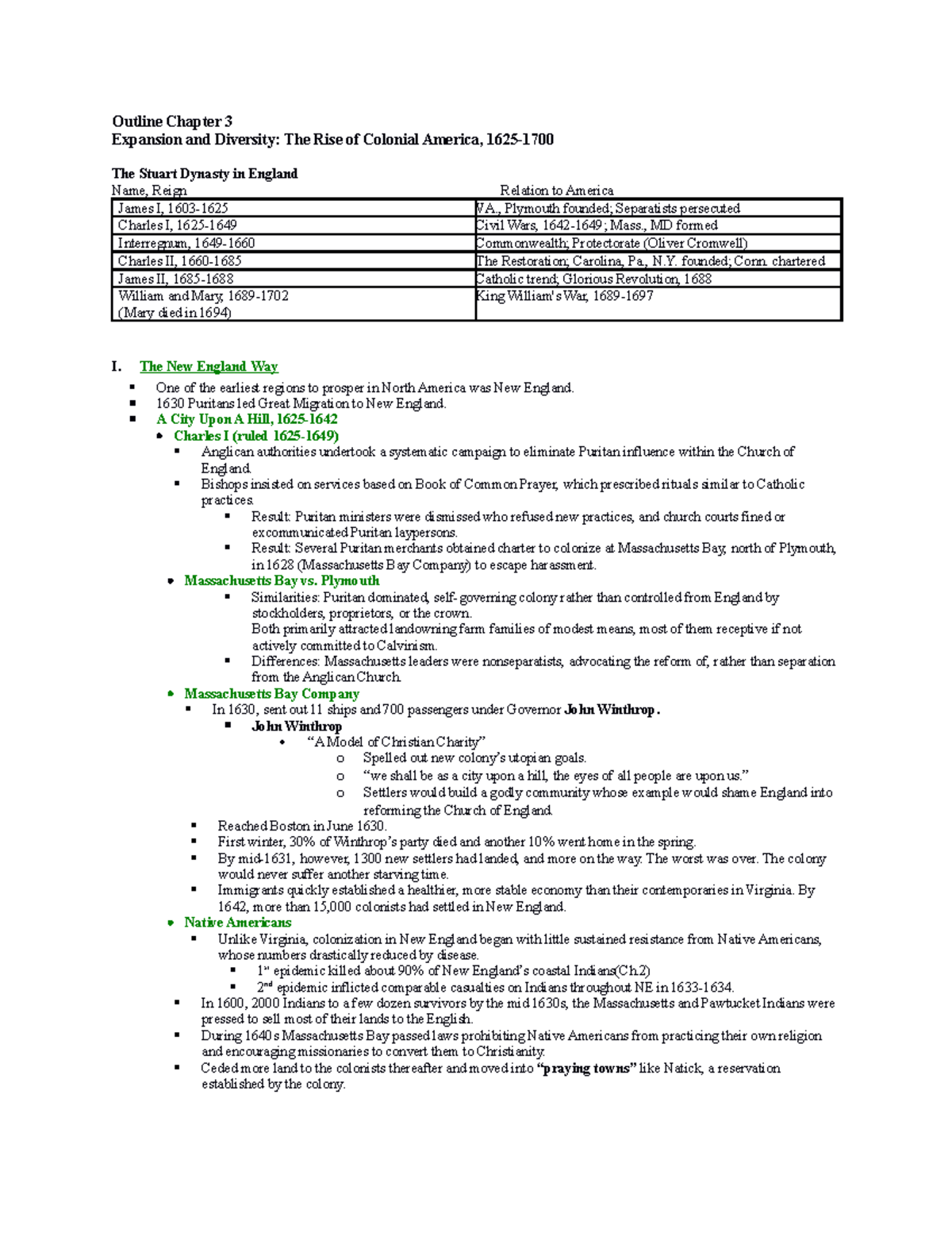 Chapter 003 Outline - Nil - Outline Chapter 3 Expansion and Diversity ...