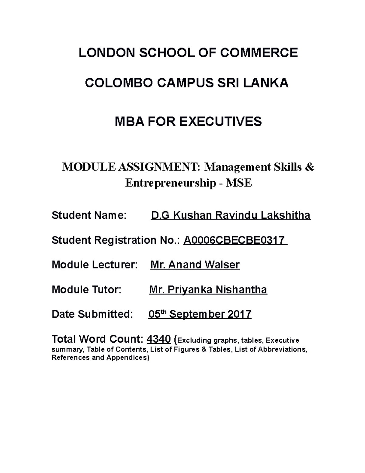 Marketing management - Module given assignments - LONDON SCHOOL OF ...