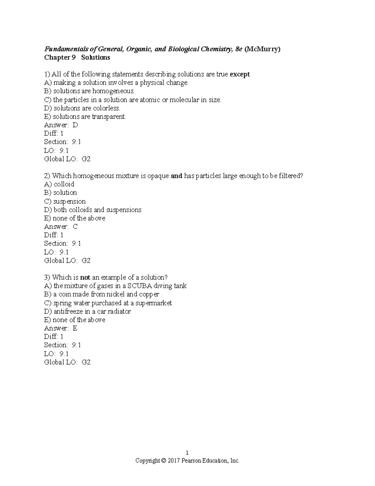Chapter 9 - Fundamental of General, Organic and Biological Chem - Sci ...