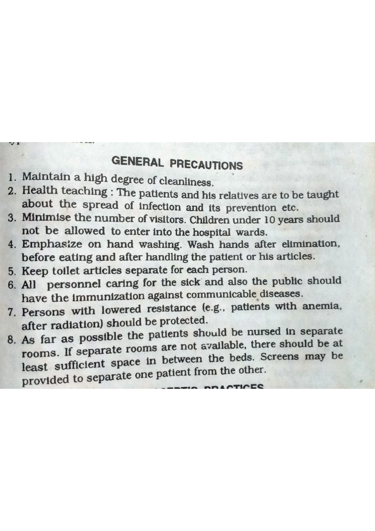 General Precautions - Nursing - Studocu