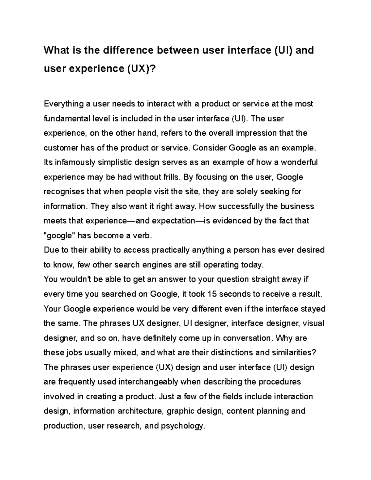 UI UX Design -pr 3 - What is the difference between user interface (UI ...