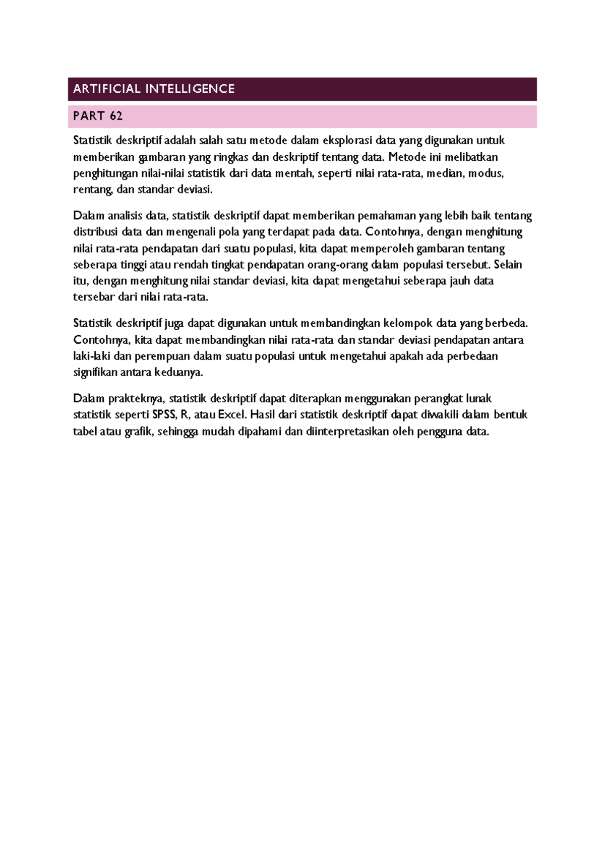 Artificial Intelligence Part 62 Statistik Deskriptif Data Exploration - ARTIFICIAL INTELLIGENCE ...