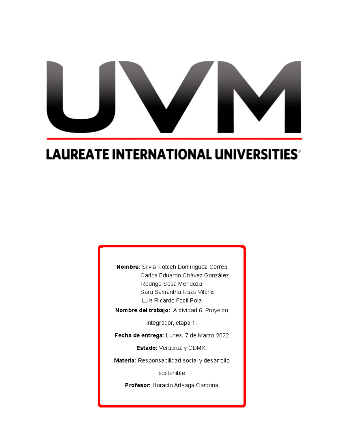 Proyecto Integrador - Resumen - Nombre: Silvia Rotceh Domínguez Correa ...