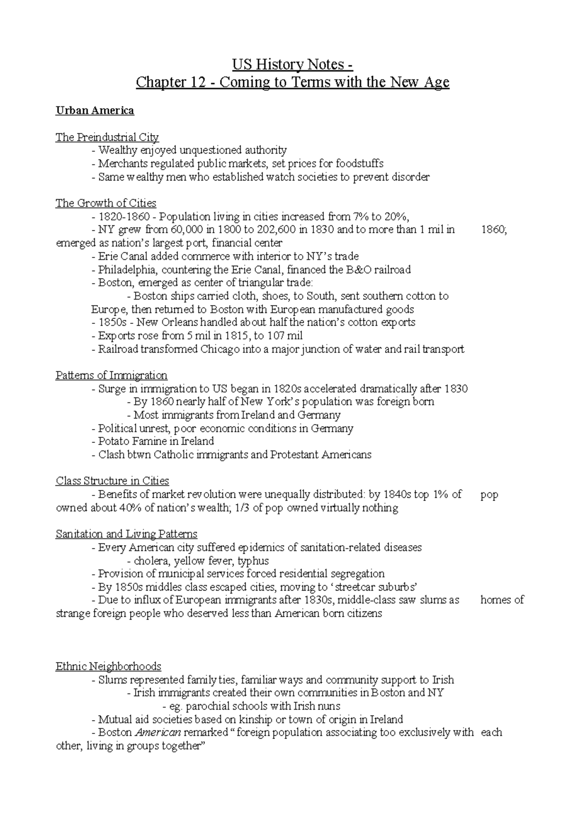 Chpter 13 - Chapter Review - US History Notes - Chapter 12 - Coming to ...