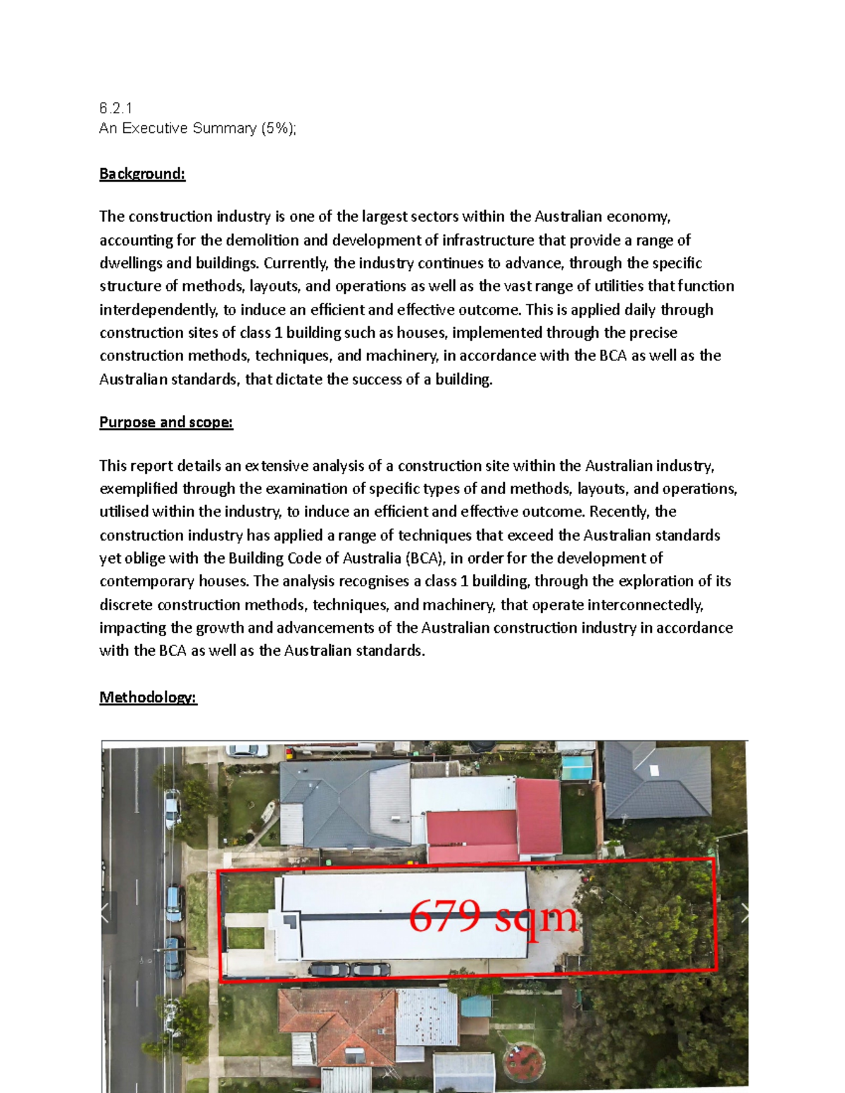 Construction Tech 1 - 6. An Executive Summary (5%); Background: The ...