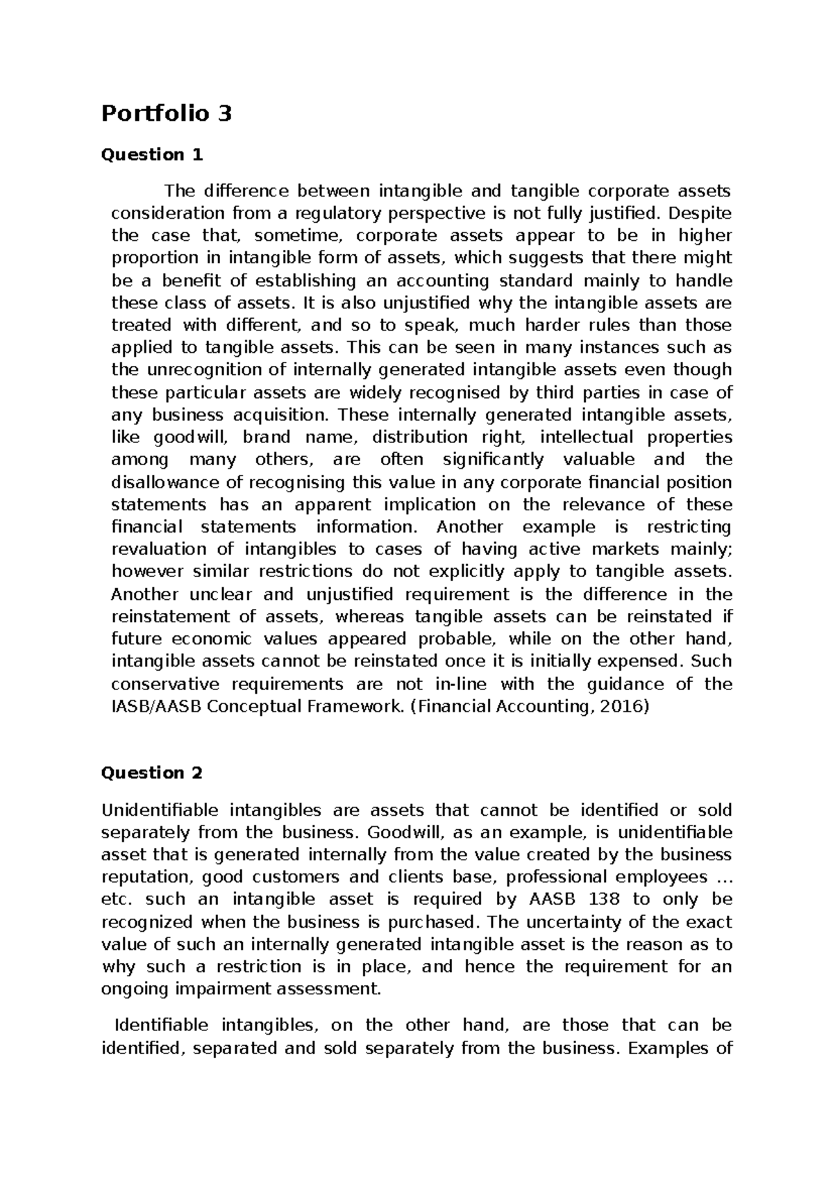 Tutorial work and assignment, Portfolio 3 - A - UTS - StuDocu