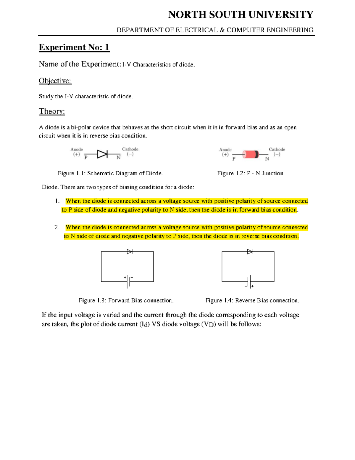 EEE 111 lab manual (1-7) - ####### DEPARTMENT OF ELECTRICAL & COMPUTER ENGINEERING Experiment ...