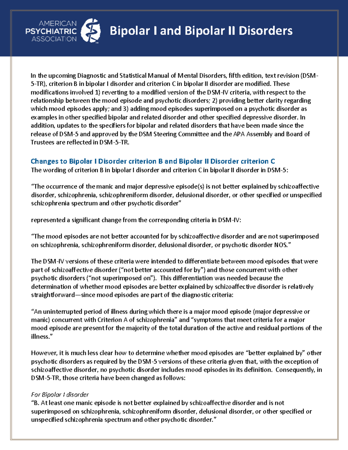 APA-DSM5TR-Bipolar Iand Bipolar IIDisorders - Bipolar I and Bipolar II ...
