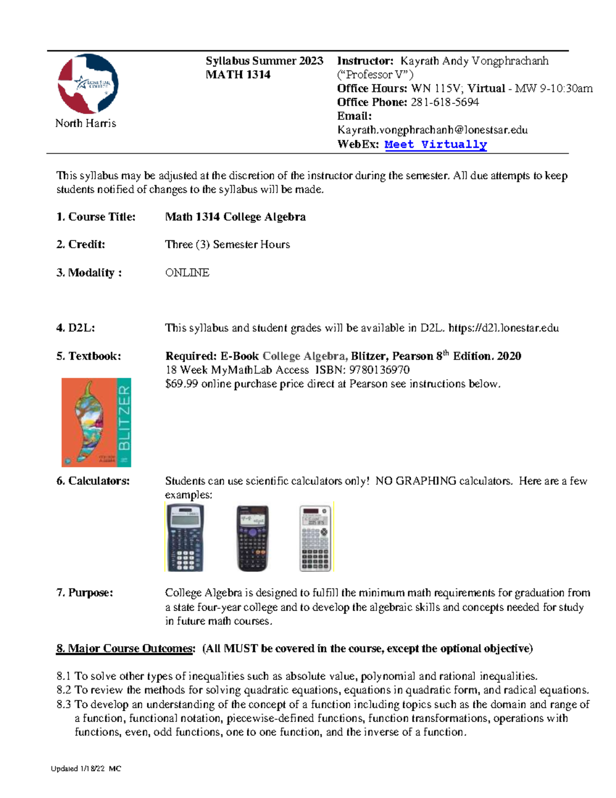 MATH 1314 1503 - notes - MATH 1324 - LSC - Studocu