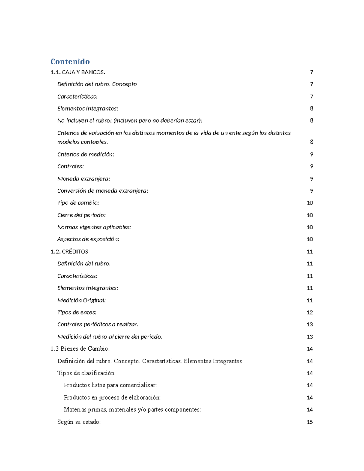 Apuntes Conta III - Contenido CAJA Y BANCOS. Definición del rubro ...