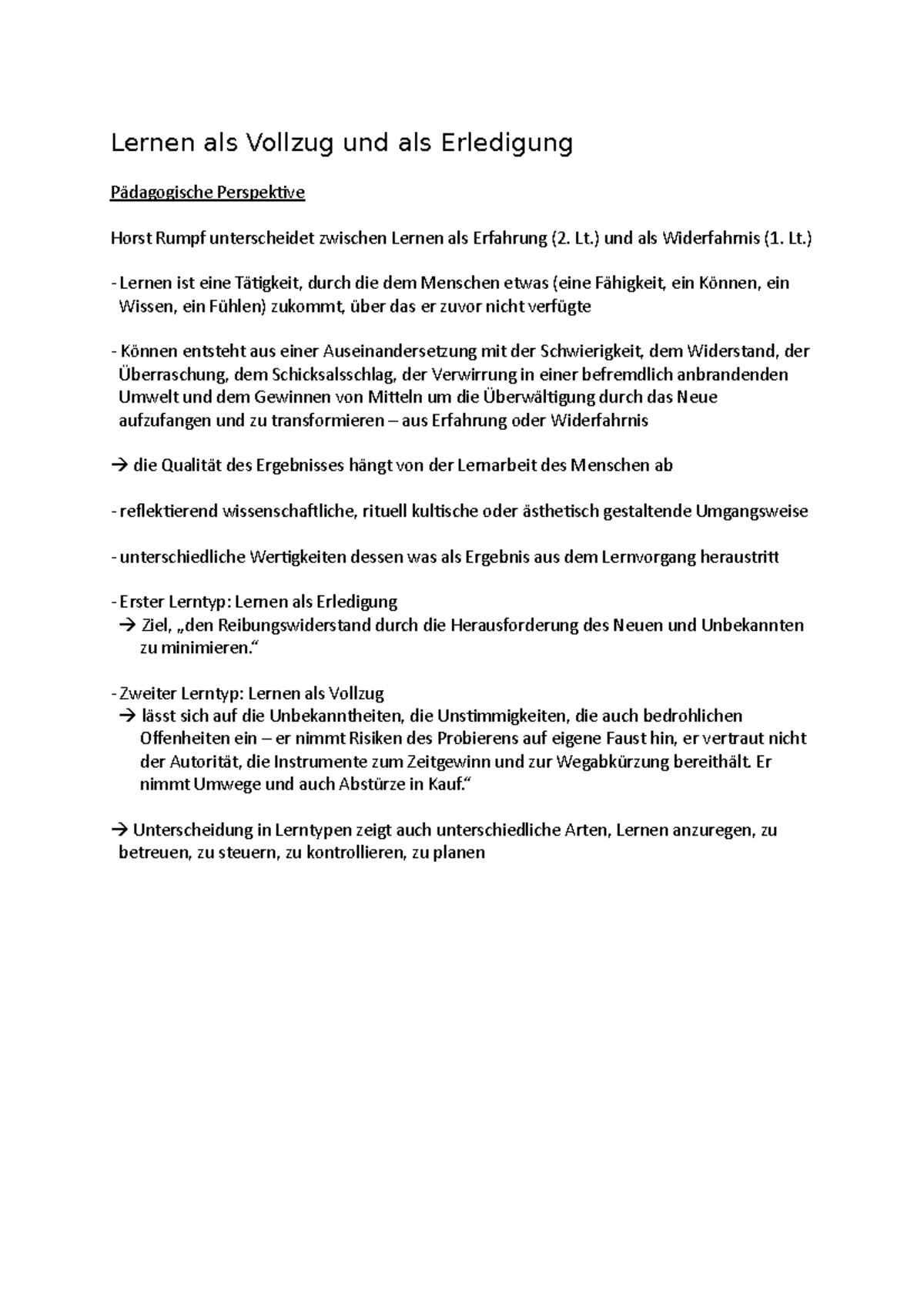 Lernen als Vollzug und als Erledigung - Lernen als Vollzug und als ...