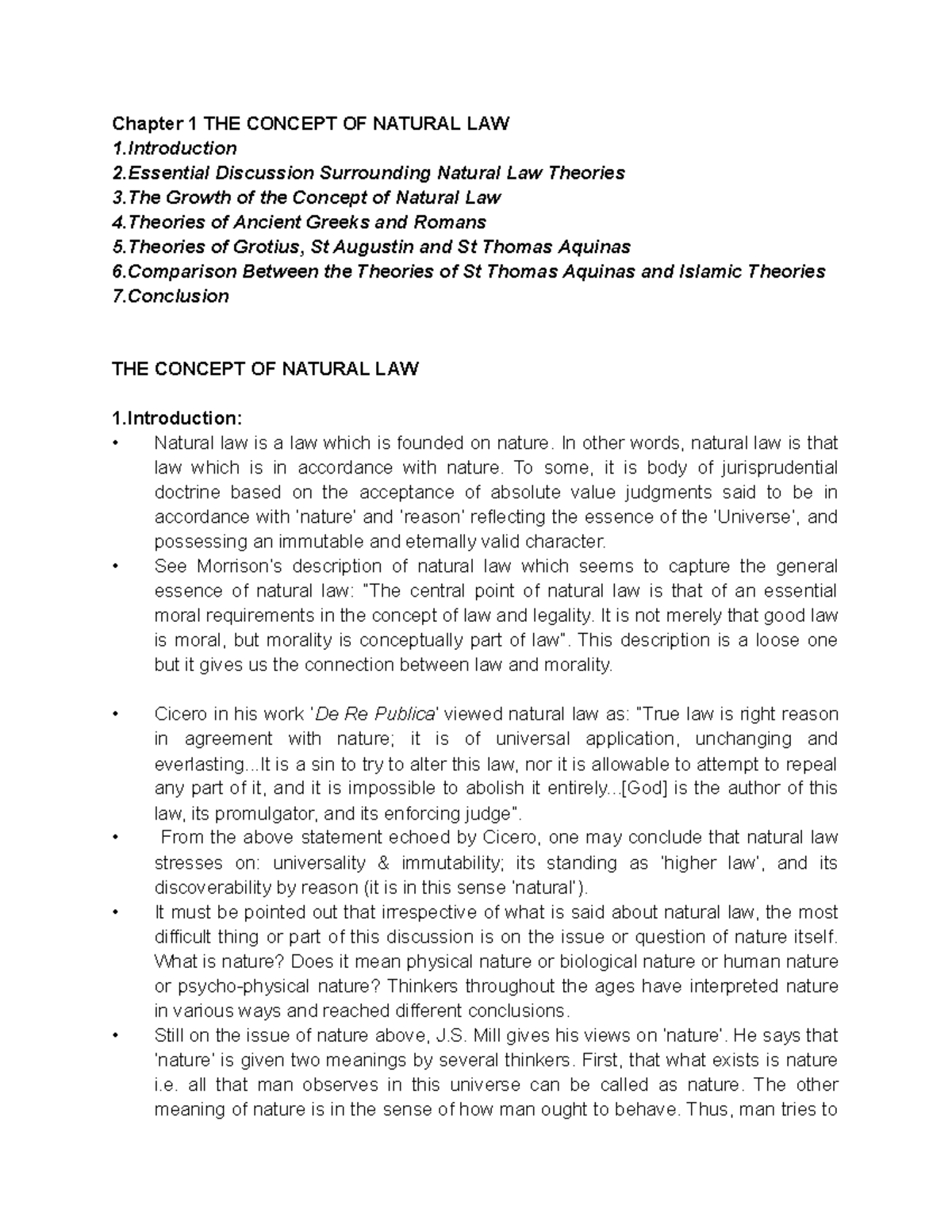 Chapter 1 THE Concept OF Natural LAW - Chapter 1 THE CONCEPT OF NATURAL ...