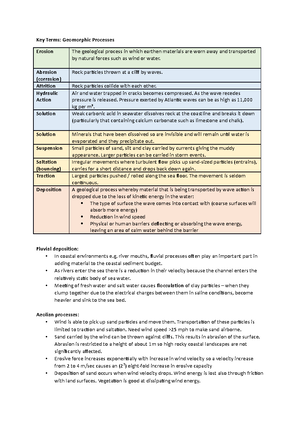 Geos and Blowholes - ocr - ‘Explain the formation of geos and blowholes ...