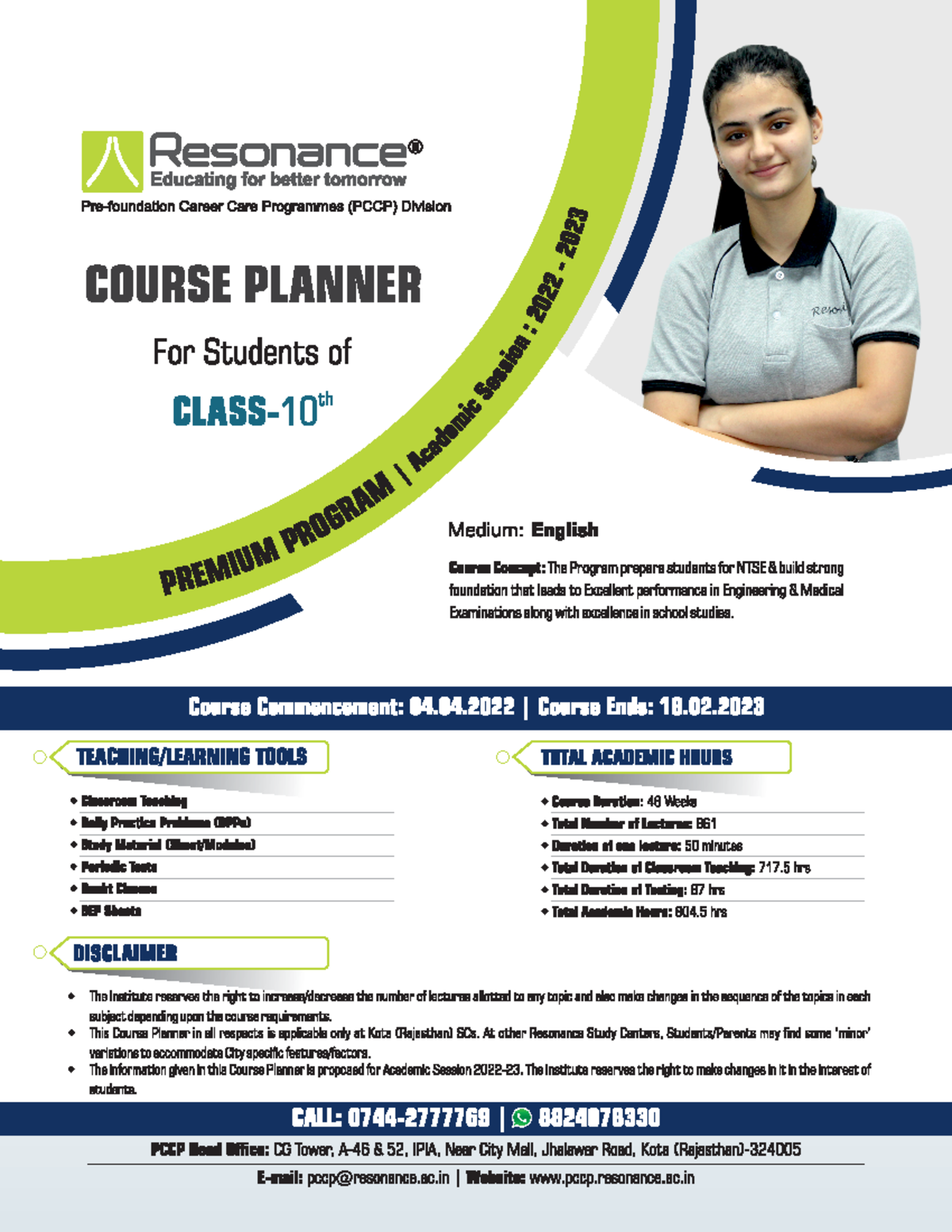Class-X-CBSE - Resonance Class X Course Planner - Bsc - Studocu