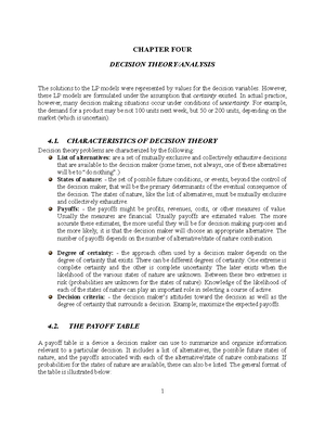 Chapter FOUR. Assignment Problem - CHAPTER FOUR ASSIGNMENT PROBLEMS The Assignment Problem(AP ...