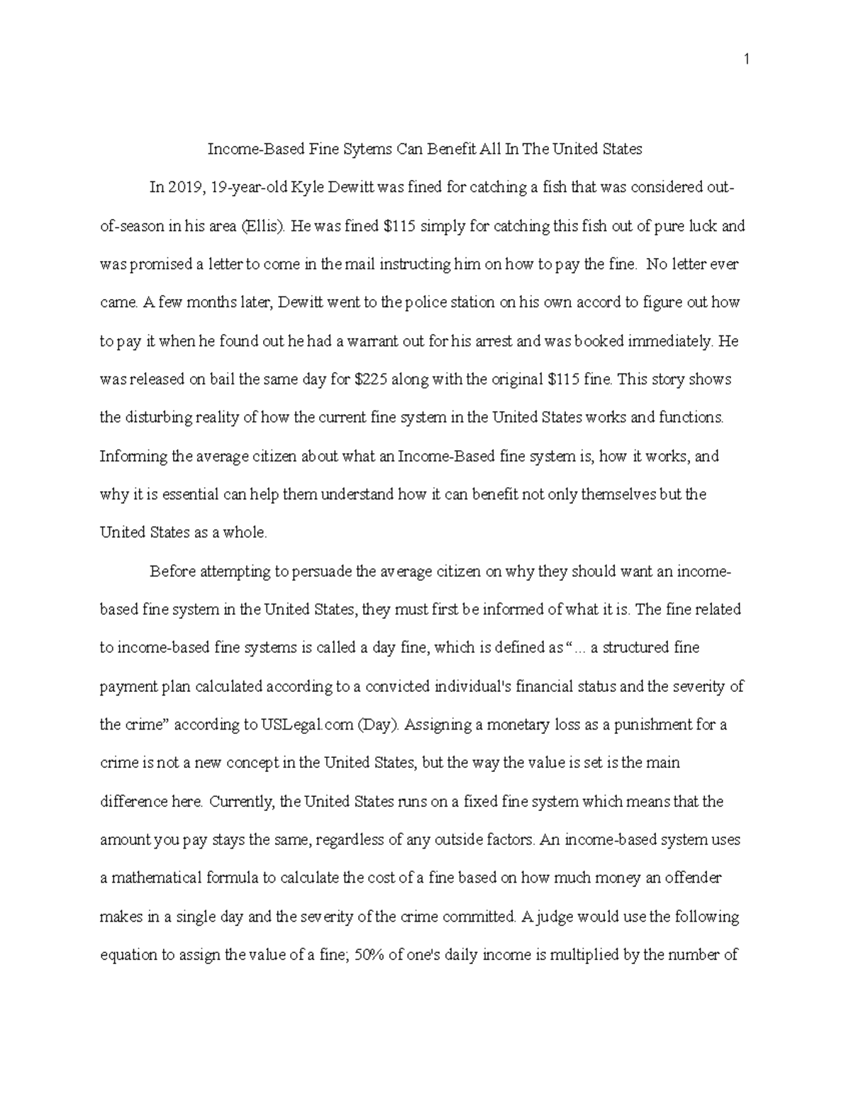 ENGL 1213 Income-Based Fines Project 3 - Income-Based Fine Sytems Can ...