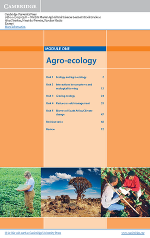 Agricultural Sciences grade 12 notes - AGRICULTURAL SCIENCES NOTES ...