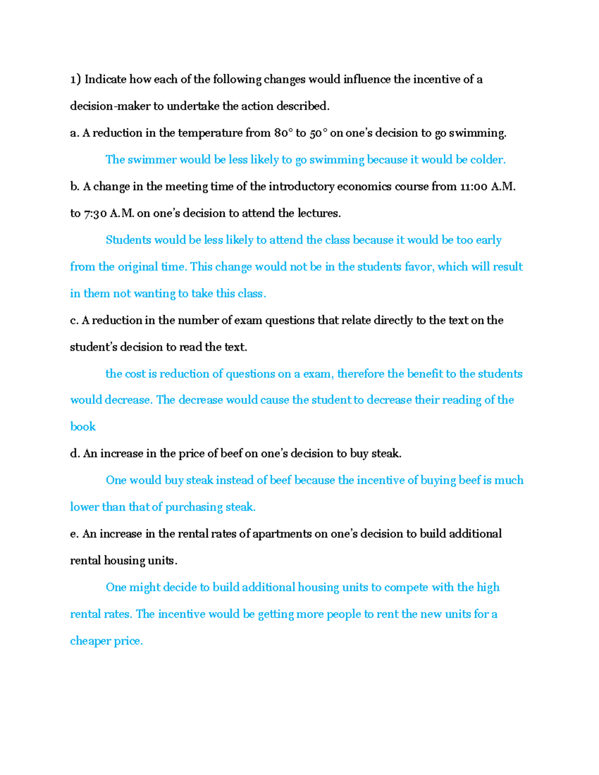Macro- CH - homework - 1) Indicate how each of the following changes ...