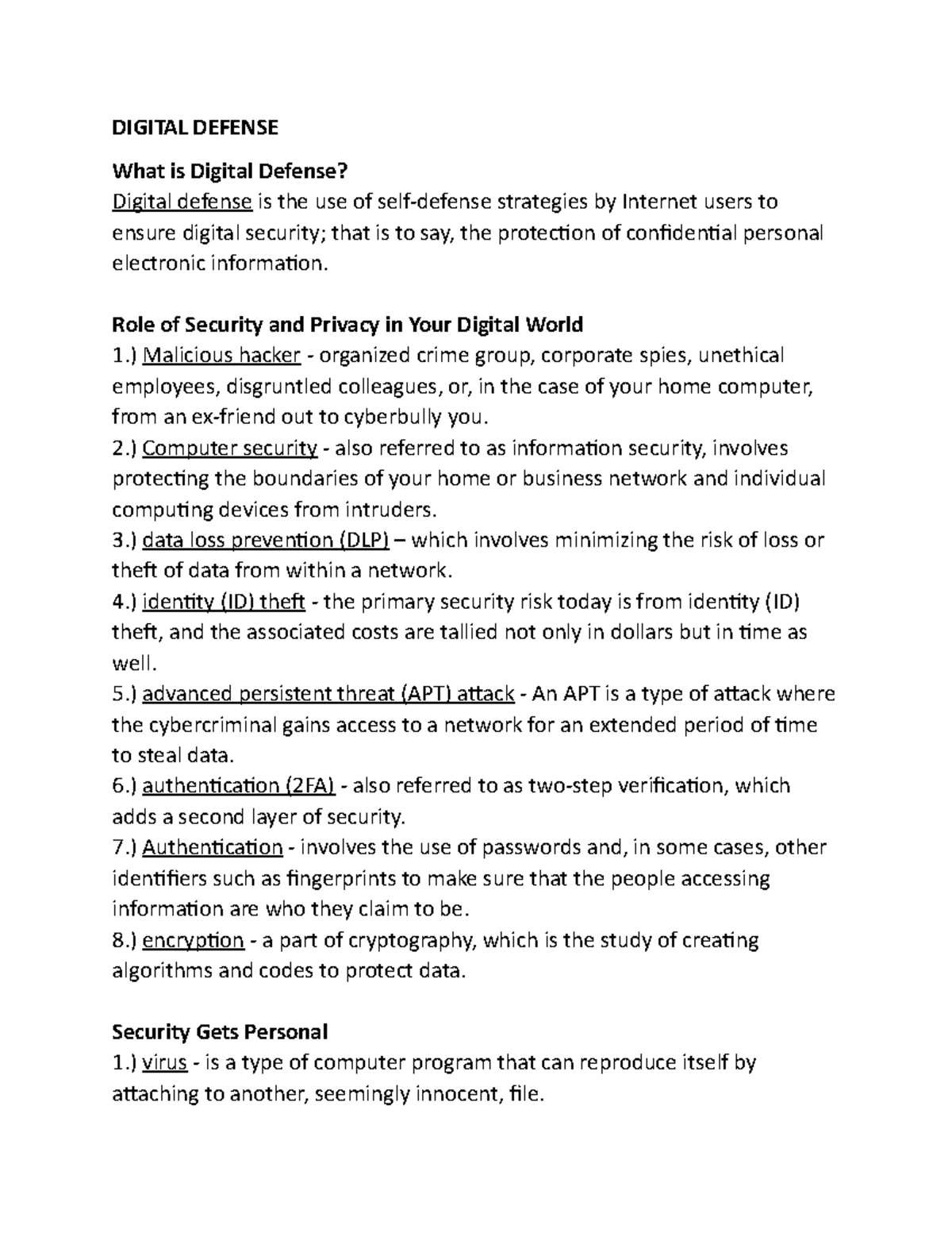 Digital Defense - Introduction in Computing - DIGITAL DEFENSE What is ...