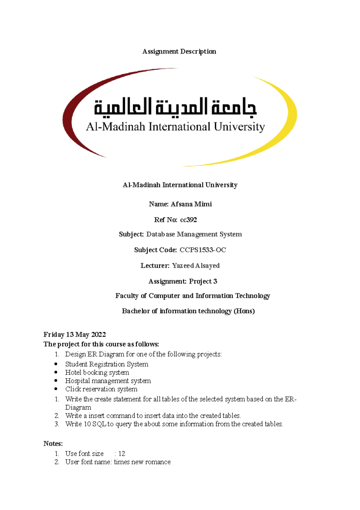 Database Management System Project 3 Assignment Description Al database-management-system-project-3-assignment-description-al