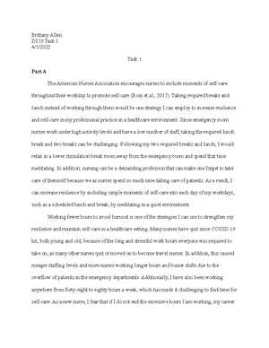 Task 2 d218 - healthcare informatics - B. Differentiate between a ...