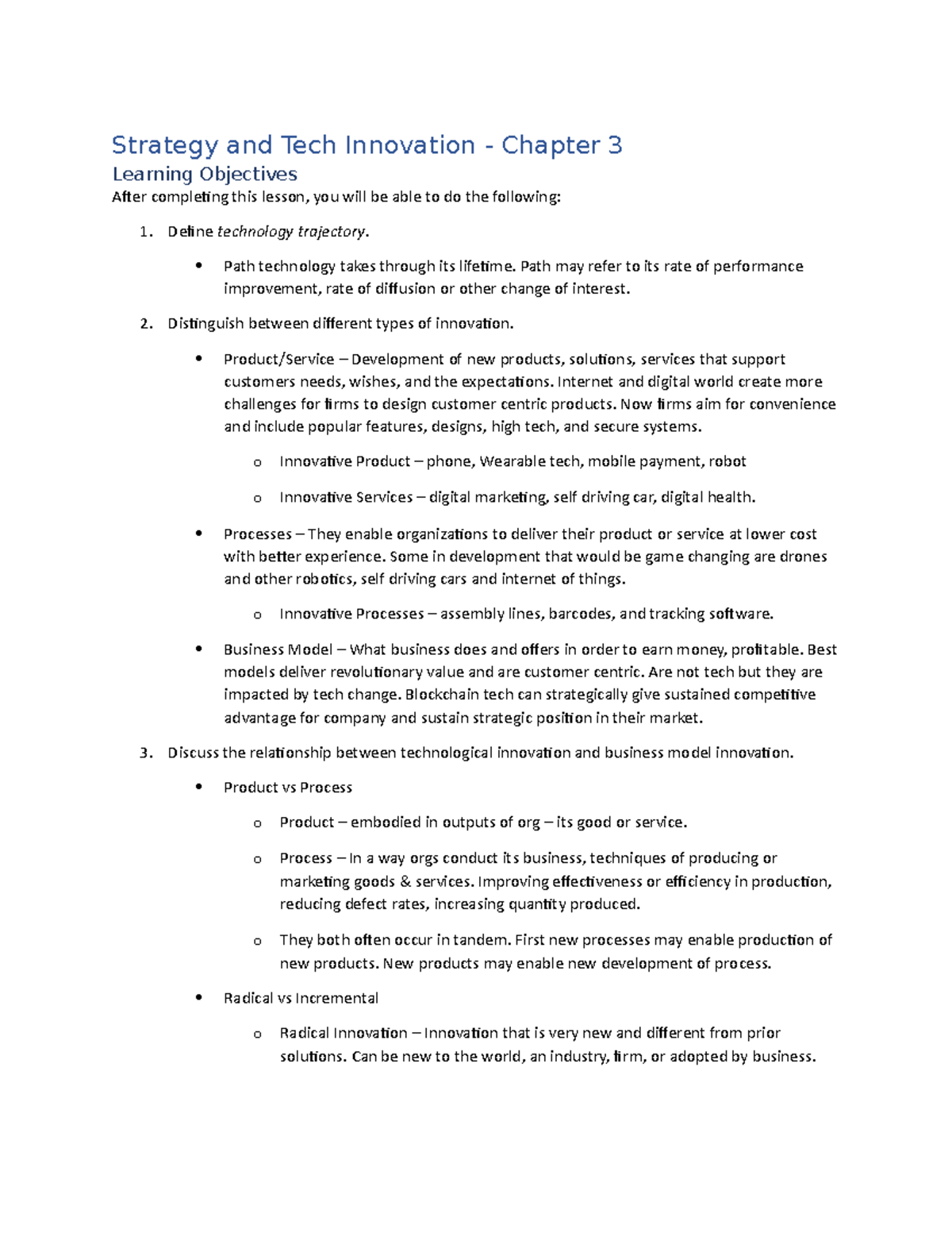 Strategy and Tech Innovation - Lesson 3 - Strategy and Tech Innovation ...