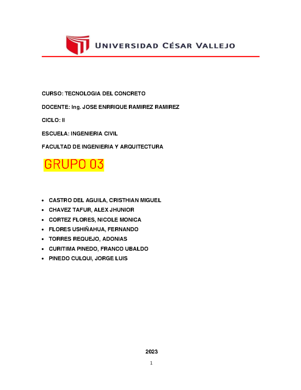 Trabajo G3 Colegio - DDFFG - Tecnología de los materiales - UCV - Studocu