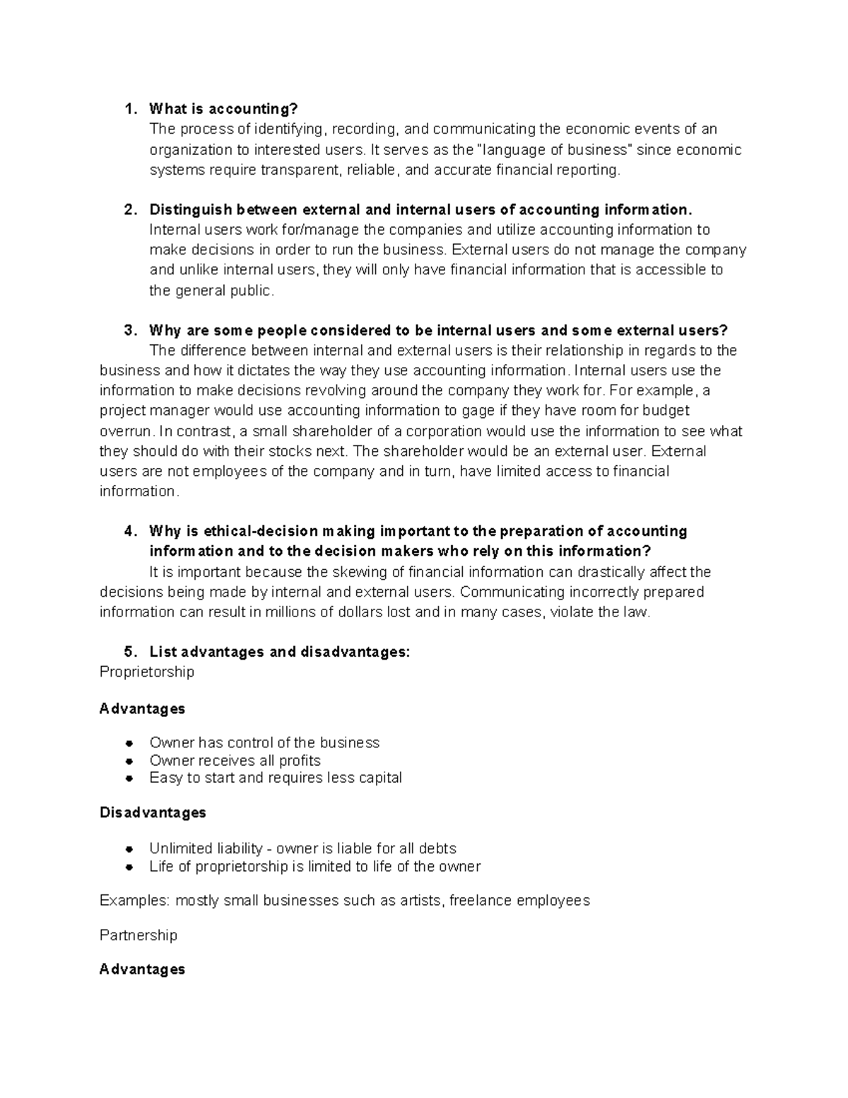 Chapter 1 Wiley - What is accounting? The process of identifying ...