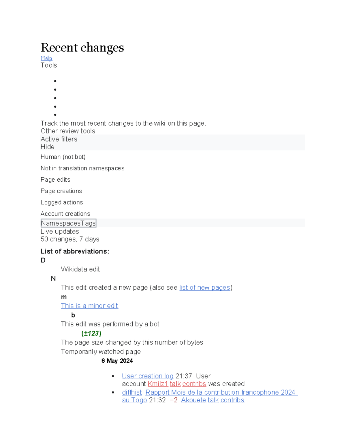 Ingles en el mundo - Recent changes Help Tools Track the most recent ...