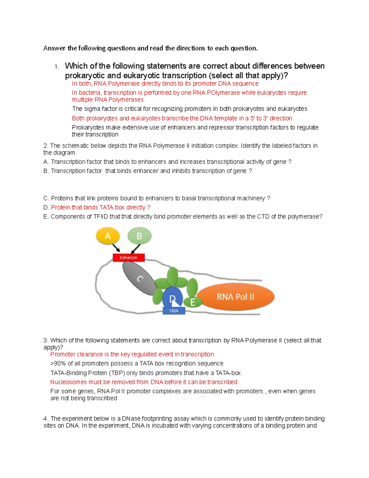 Order ID 396345834 Problem set - molecular genetics - Answer the ...