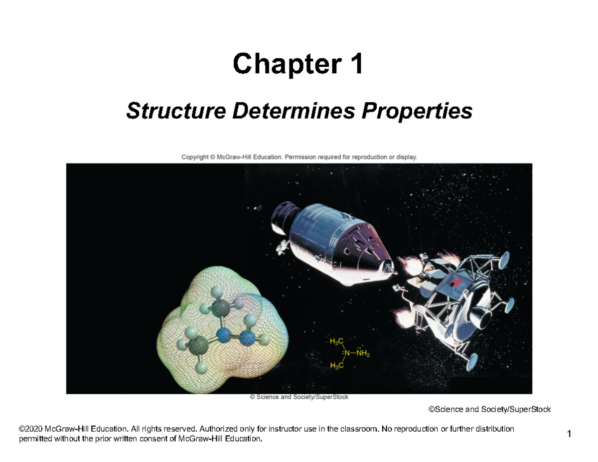 012522 Ch01 Lecture slides combo - 1 Chapter 1 Structure Determines ...