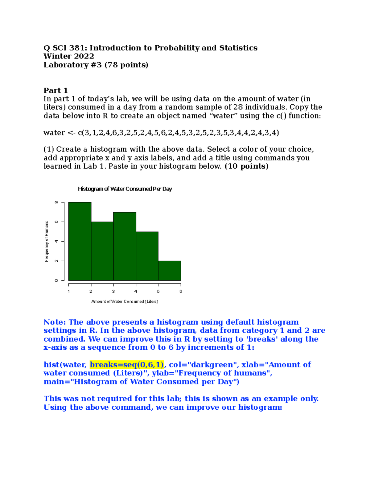 QSCI 381 Lab 3 KEY - Q SCI 381 Lab Key - Q SCI 381: Introduction to Probability and Statistics ...