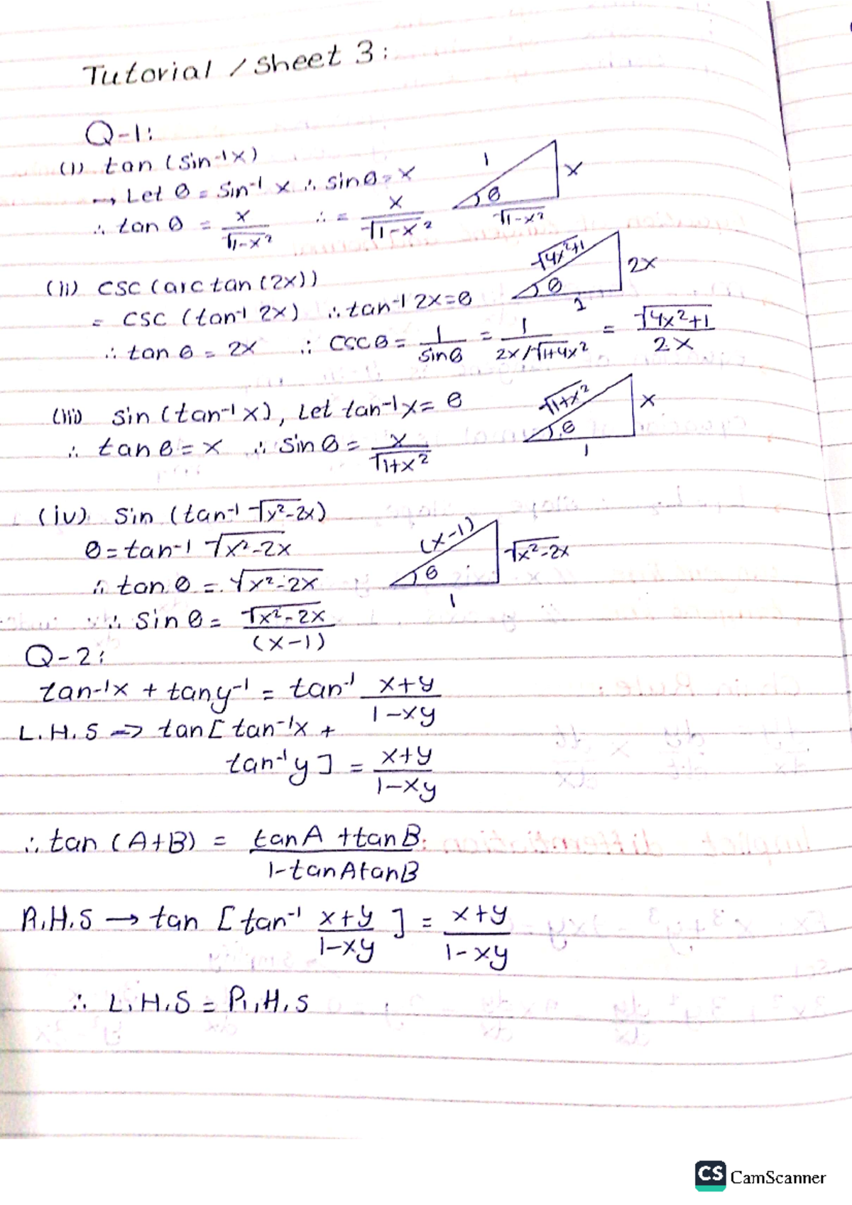 Tutorial 3 - work - Calculus I - Studocu
