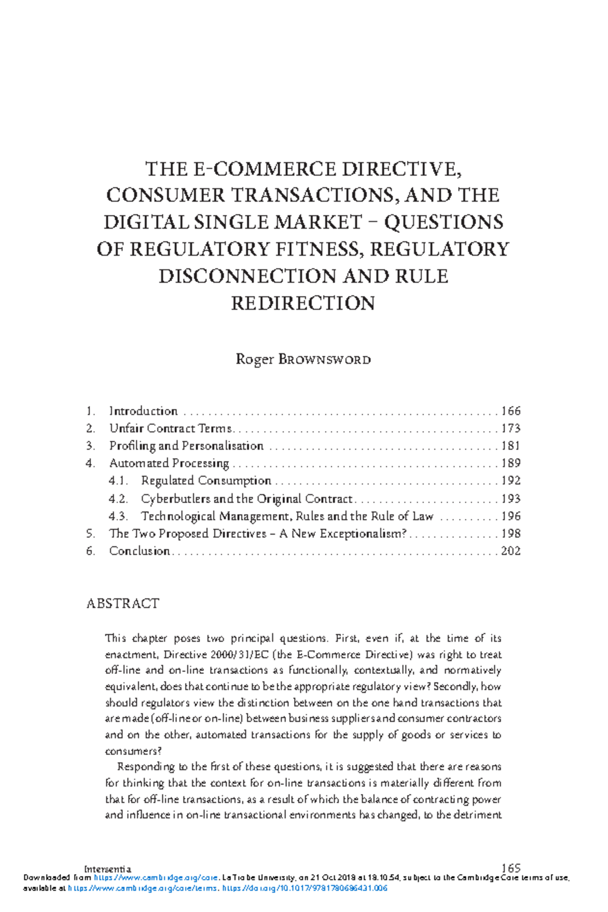 E-commerce law and contract law - Intersentia 165 THE E-COMMERCE ...