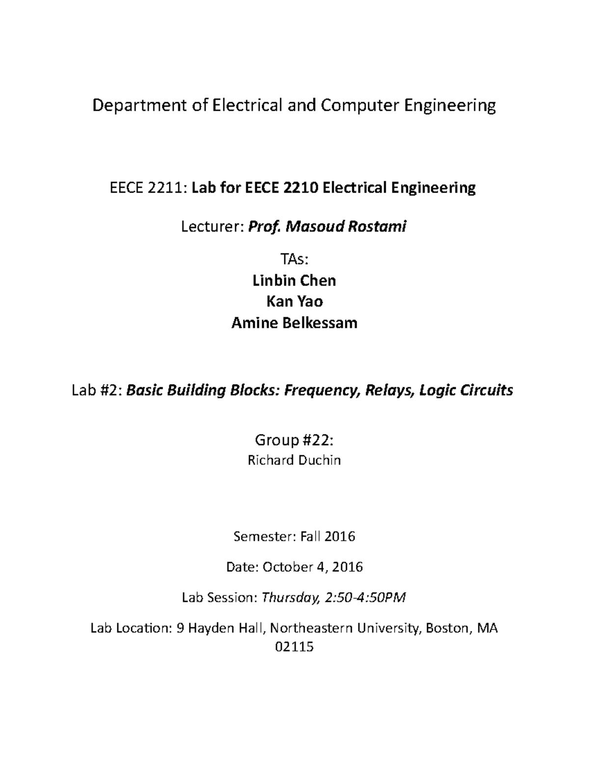 L2 - This is lab 2 of 6 - Department of Electrical and Computer ...
