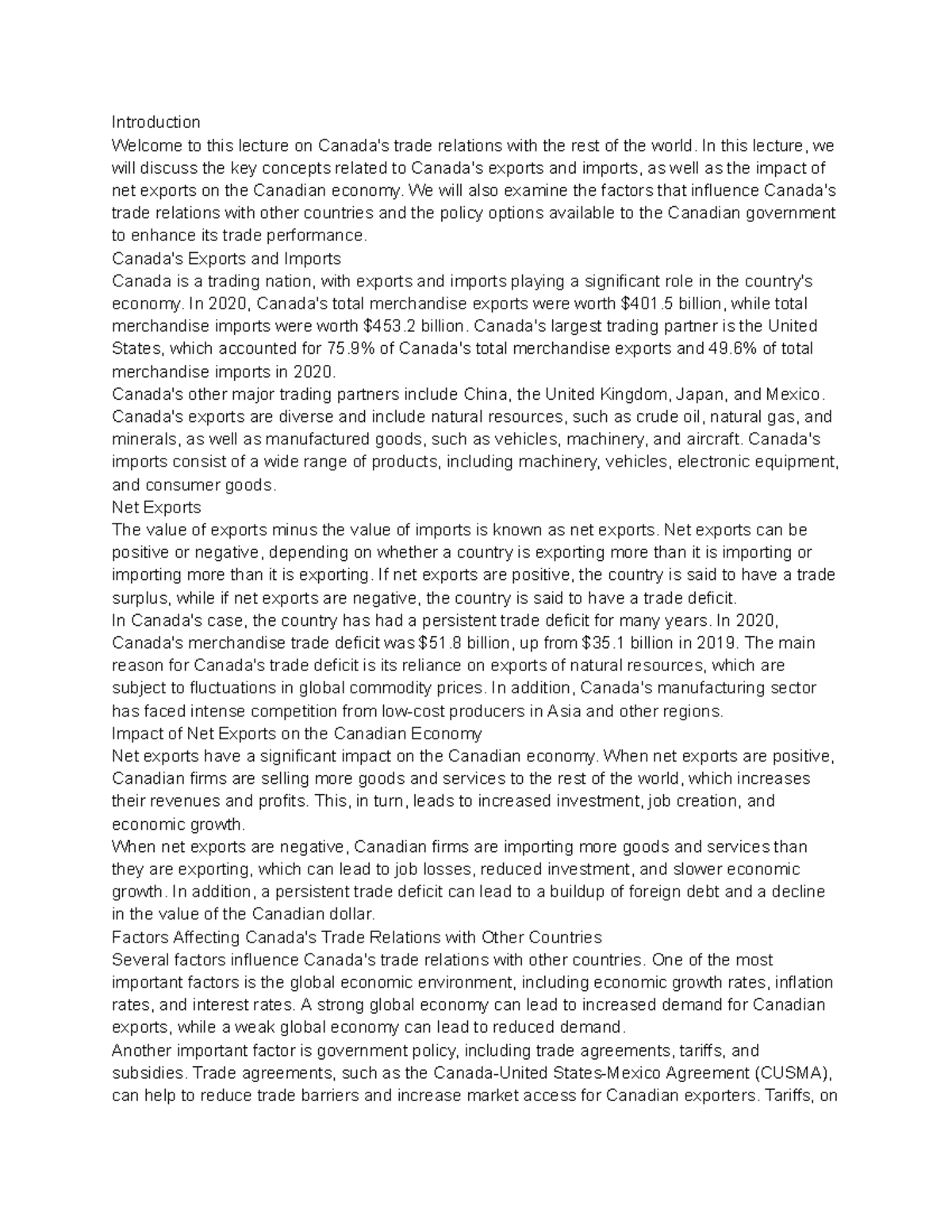 ECON101 lecture notes 34 - Introduction Welcome to this lecture on ...