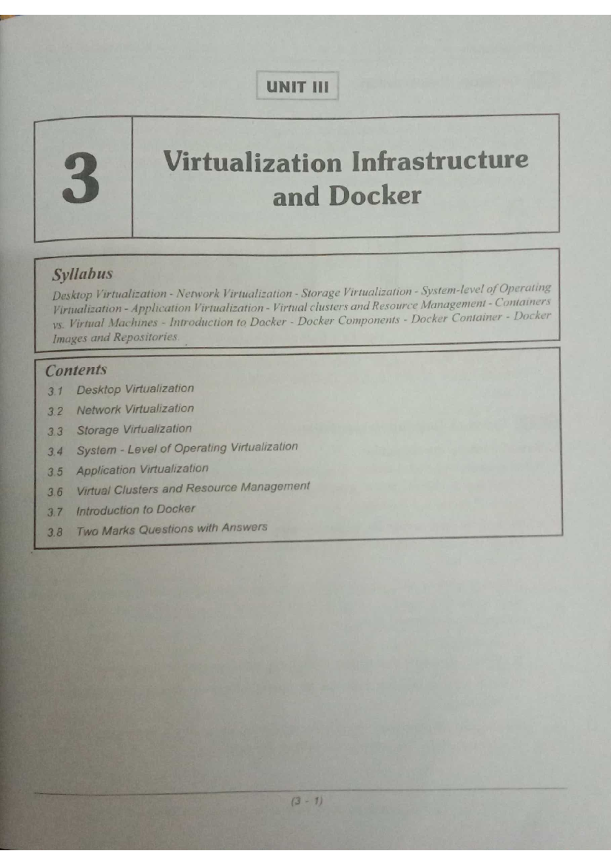 Cloud Computing Unit -3 - UNIT 3 Virtualization Infrastructure and Docker Syllabus Desktop - Studocu