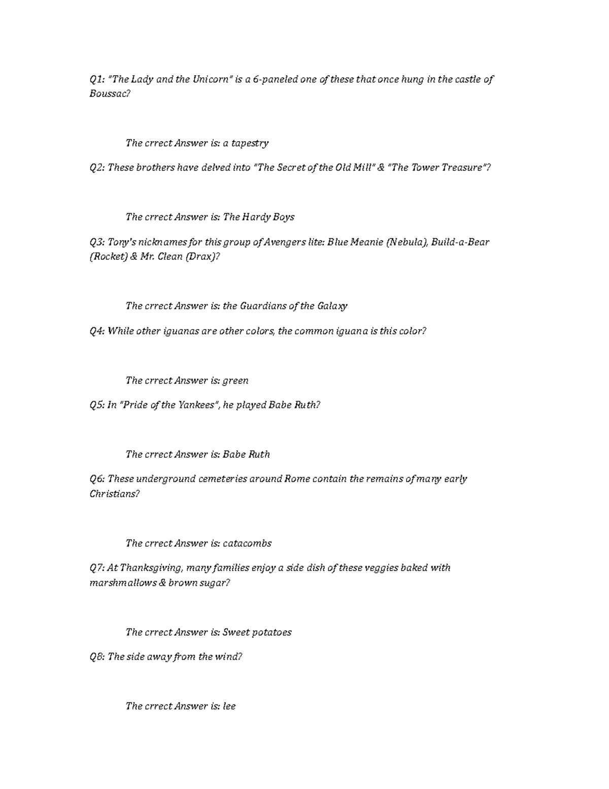 4 Notes for ADYC - dsads - Q1: "The Lady and the Unicorn" is a 6 ...