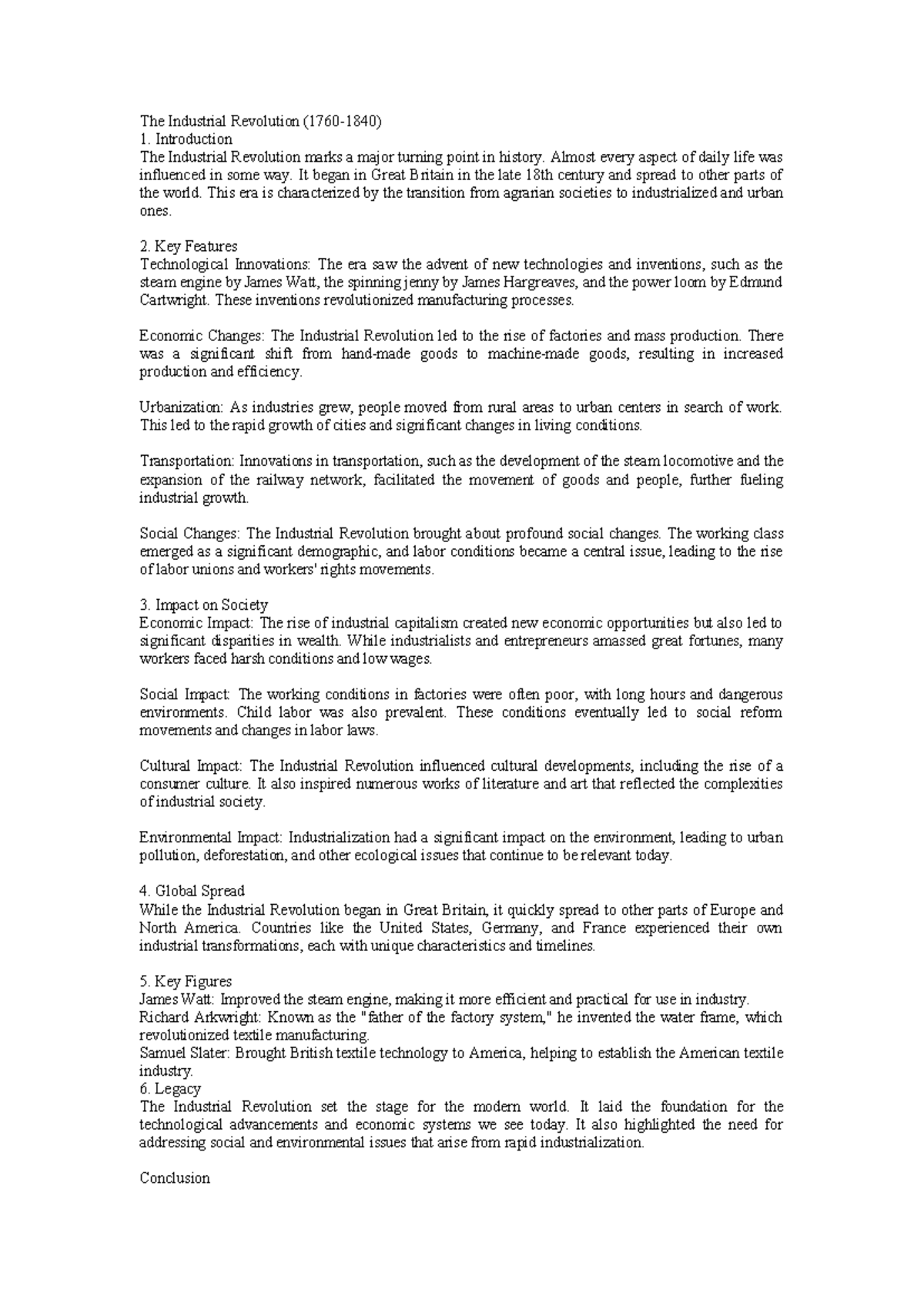 The Industrial Revolution - Almost every aspect of daily life was ...