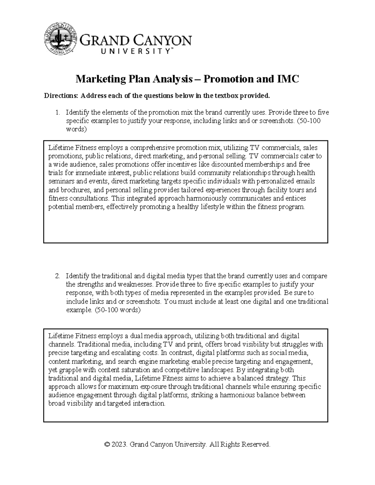 MKT-315-RS-T6-Marketing-Plan-Analysis-Promotion-and-IMC - Johnell W ...