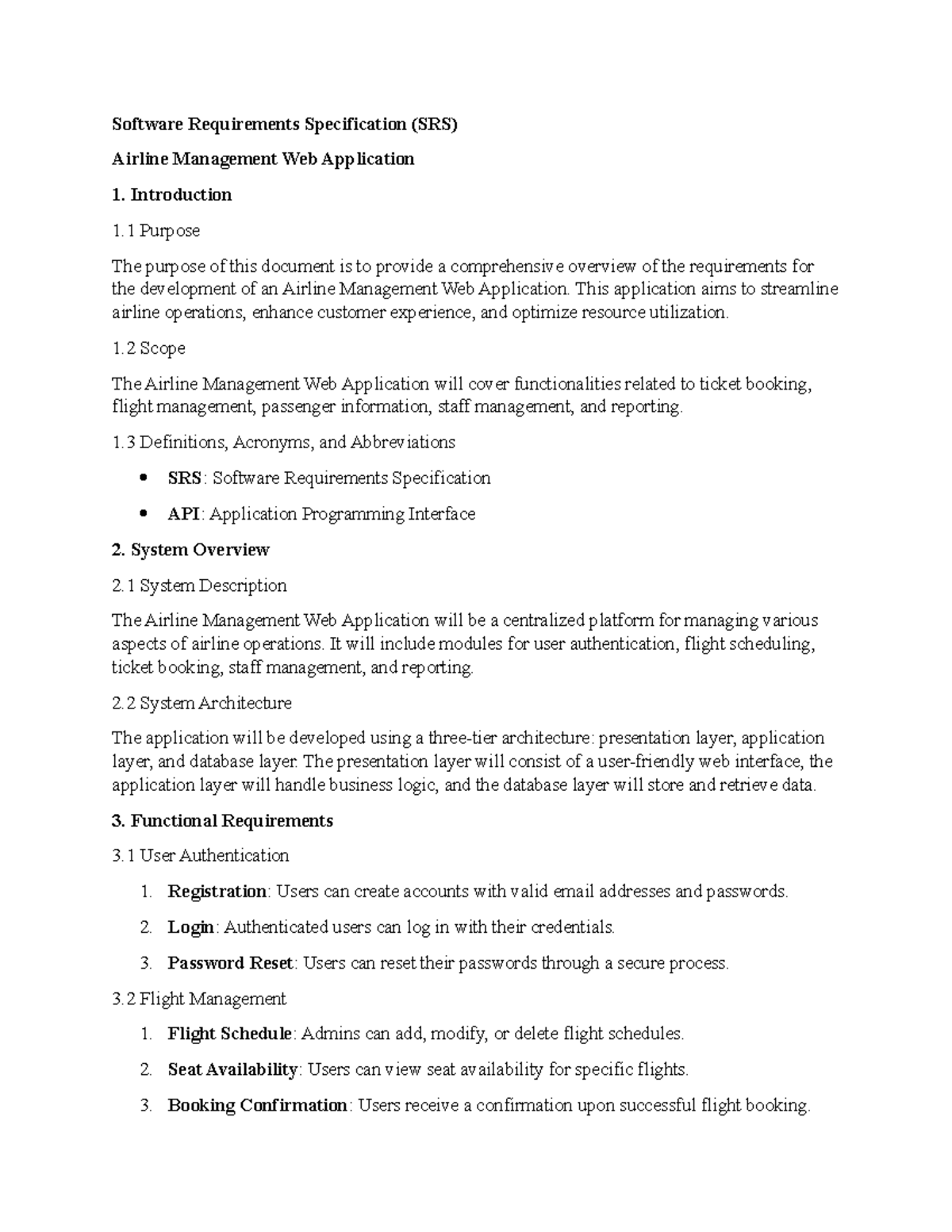 Software Requirements Specification - This application aims to ...