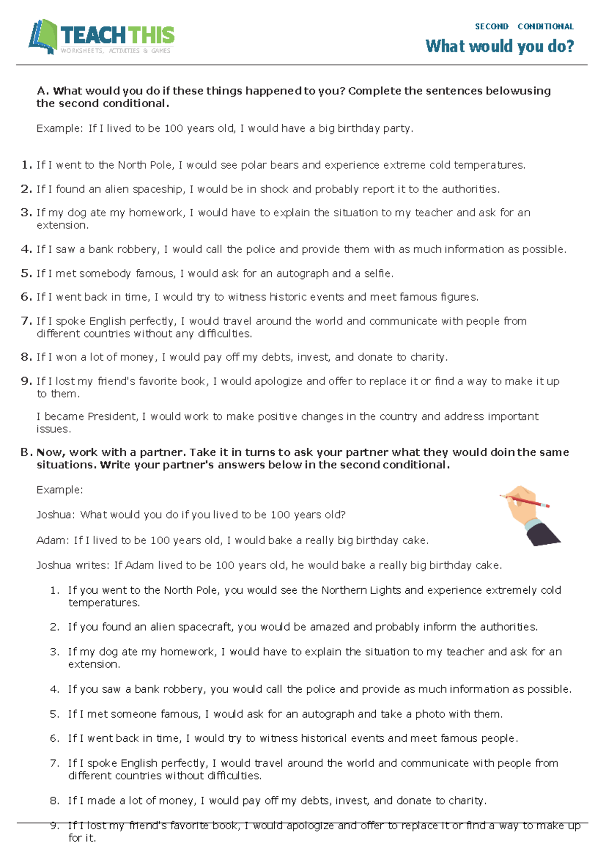 What would you do printable 3063025 - WORKSHEETS, ACTIVITIES & GAMES ...