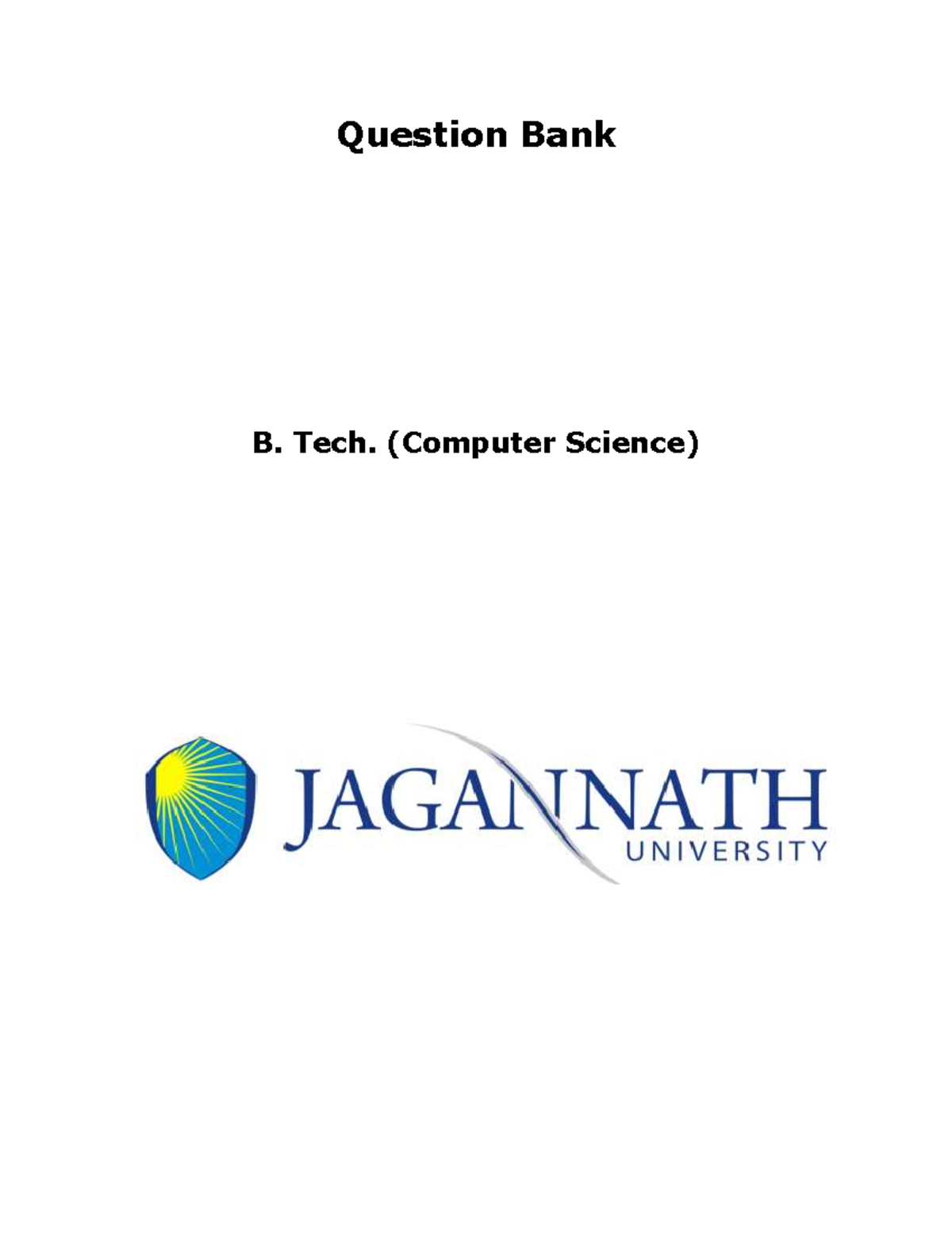 BTech(CS)QB - Question Bank B. Tech. (Computer Science) Question Bank B ...