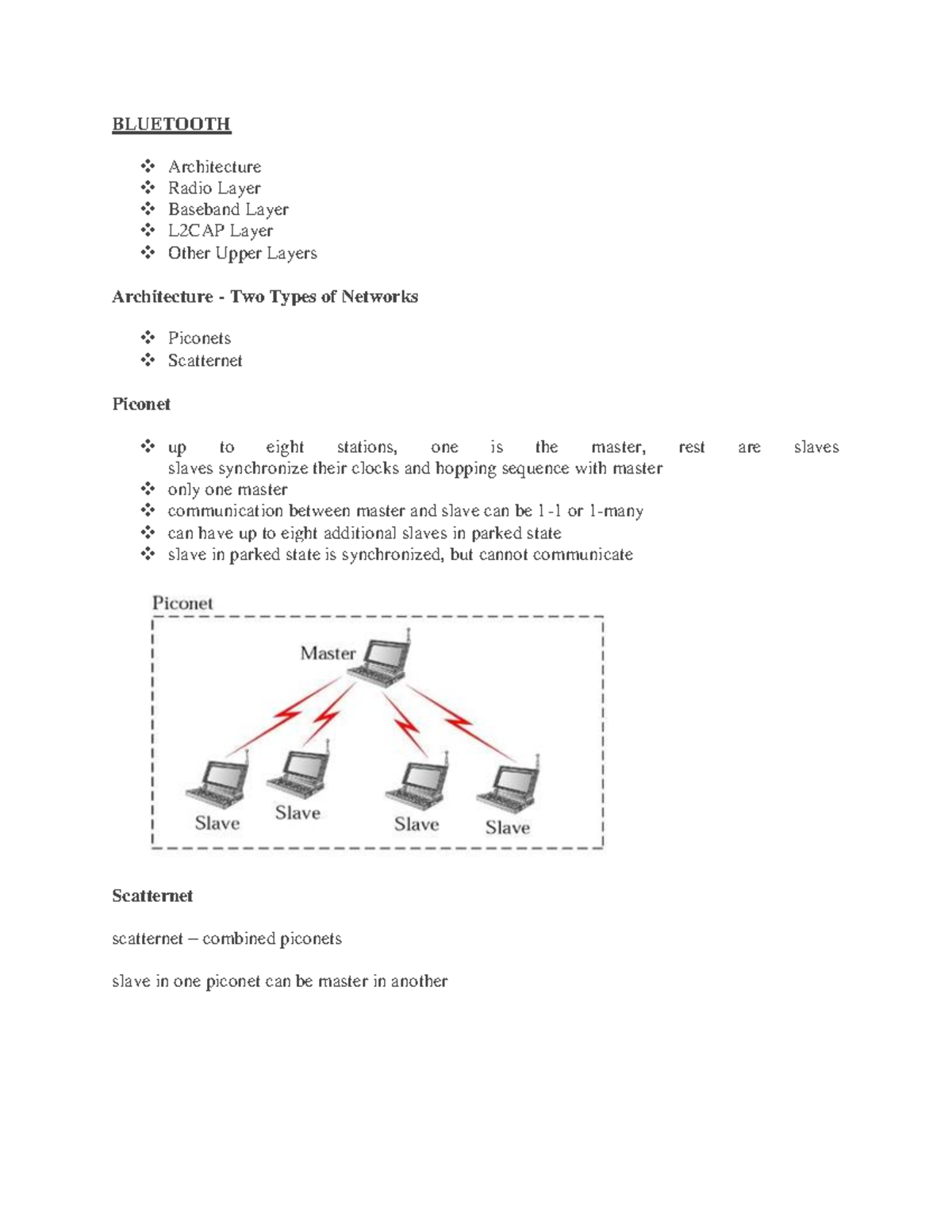 Bluetooth connecting devices - BLUETOOTH Architecture Radio Layer ...