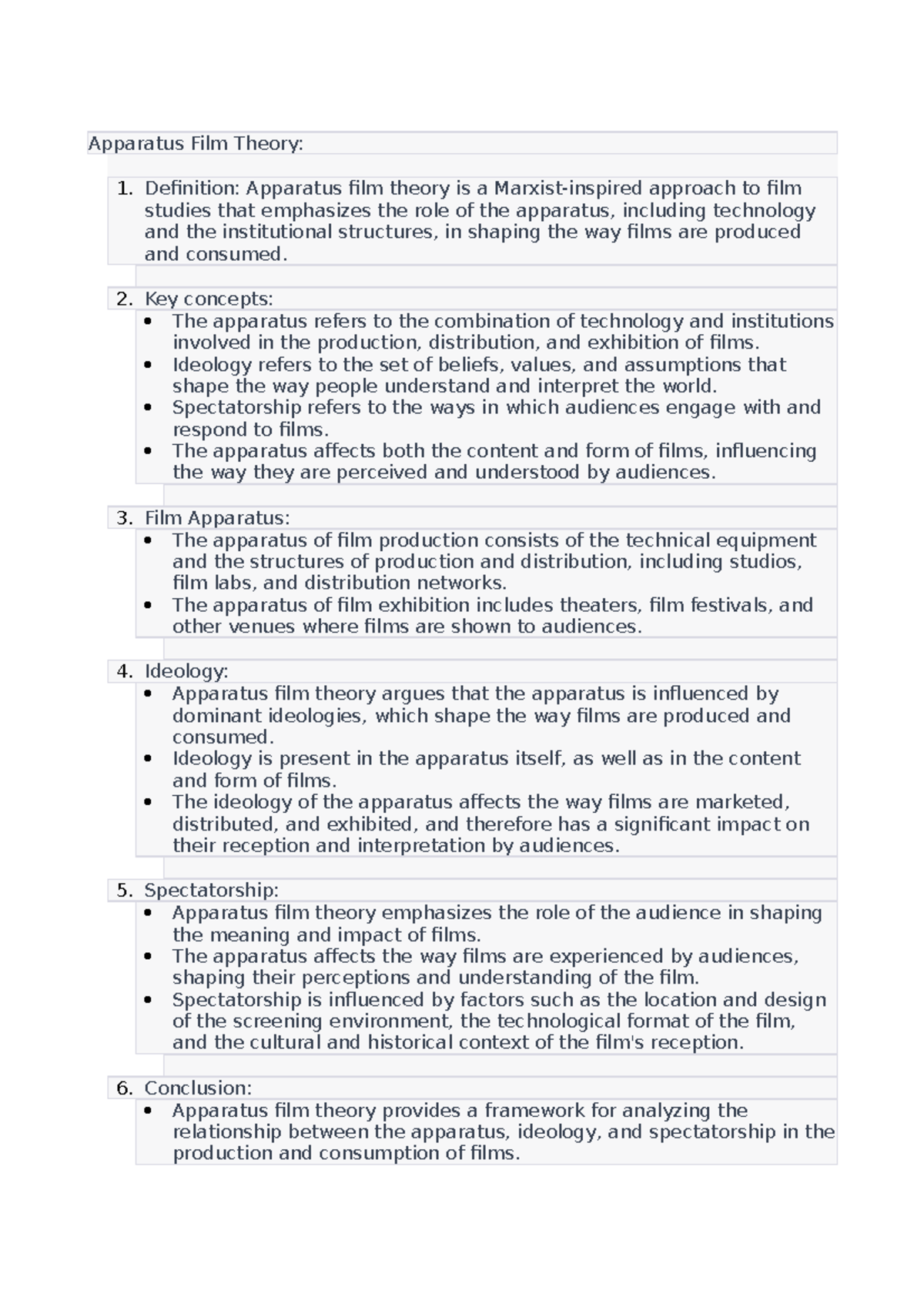 Noter om Apparatus Film Theory - Apparatus Film Theory: Definition ...