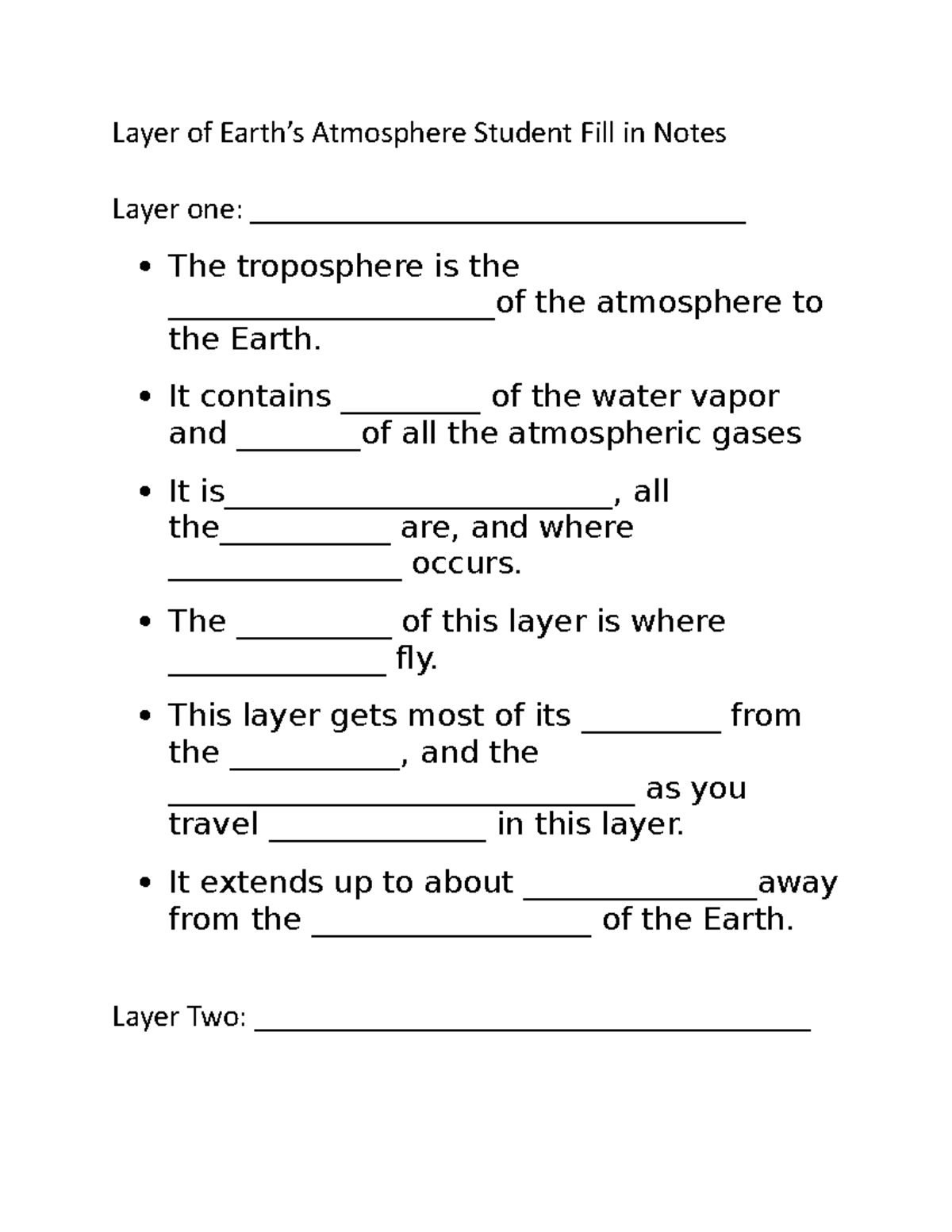 Layer+of+Earth+atmosphere+student+fill+in+i don’t have a charger for ...