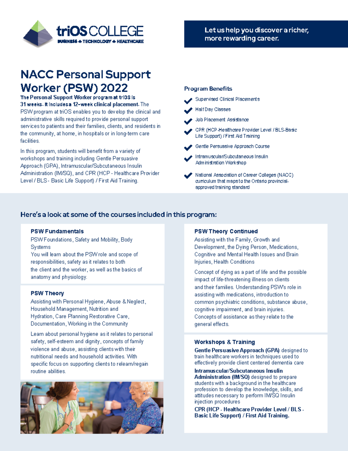 NACC personal support worker - Let us help you discover a richer, more ...